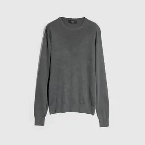 Gucci Silk Cotton Knit T-shirt With Intarsia - Grey