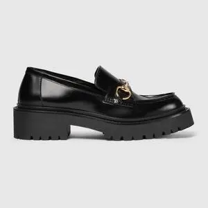 Gucci Leather Loafer With Horsebit Detail - Black