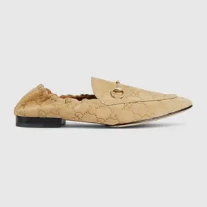 Gucci Leather Loafer With Horsebit Detail - Neutral
