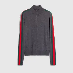 Gucci Fine Wool Gg Crytal Cardigan, Ize Grey