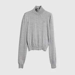 Gucci Self-tie Cardigan With Striped Trim - Grey