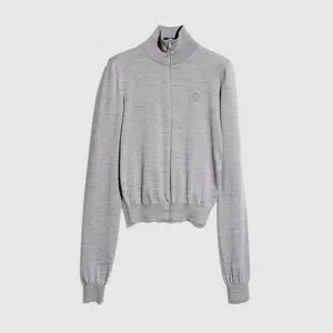 Gucci Self-tie Cardigan With Striped Trim - Grey