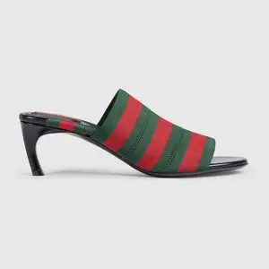 Gucci Metallic Leather Mid-heel Sandals - Green