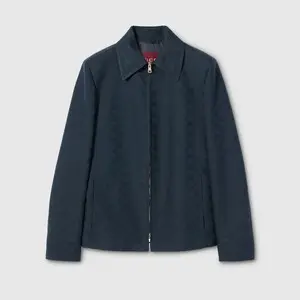 Gucci Check Cotton Tweed Jacket - Blue