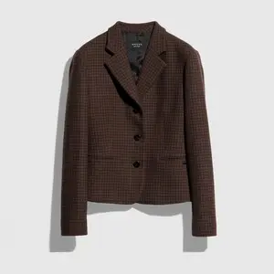 Gucci Check Cotton Tweed Jacket - Brown