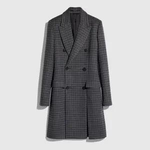 Gucci Reversible GG Silk Wool Blend Coat Black