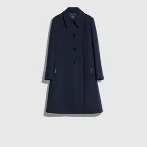 Gucci Reversible Gg Silk Wool Blend Coat - Blue
