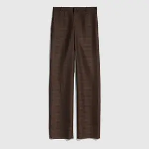 Gucci Gg Supreme Print Silk Trousers - Brown