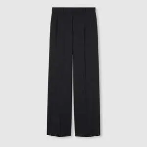 Gucci Gg Supreme Print Silk Trousers - Grey