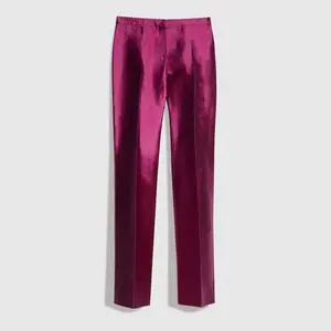 Gucci Gg Supreme Print Silk Trousers - Pink
