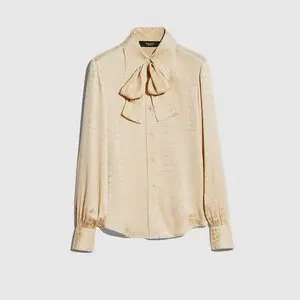 Gucci Gucci GG Crêpe Silk Shirt Beige