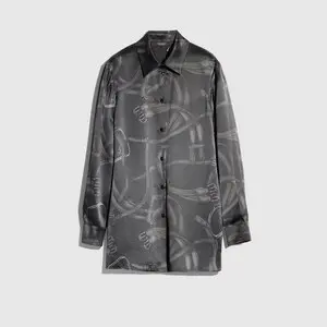 Gucci Gucci GG Crêpe Silk Shirt Black