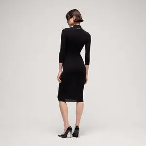 Gucci Gg Fine Cotton Jacquard Dress, Size - Black