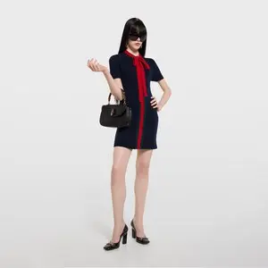 Gucci Gg Fine Cotton Jacquard Dress - Blue
