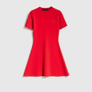 Gucci Gg Fine Cotton Jacquard Dress, Size - Red
