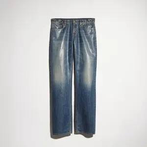 Gucci Slim Fit Cotton Denim Trousers - Blue
