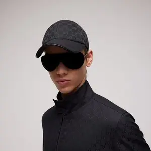 Gucci Gg Cotton Deni Baseball Hat, Size - Black
