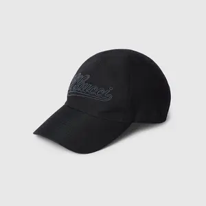 Gucci Gg Cotton Denim Baseball Cap - Black