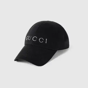 Gucci Gg Cotton Denim Baseball Cap - Black