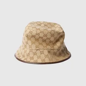 Gucci Gg Cotton Canvas Bucket Hat - Beige