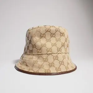Gucci Gg Cotton Canvas Bucket Hat - Beige