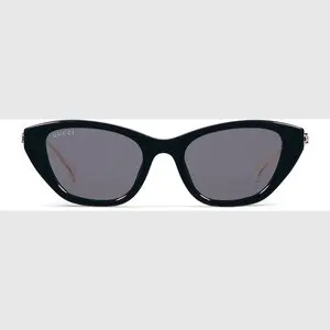 Gucci Cat Eye Acetate Sunglasses - Black