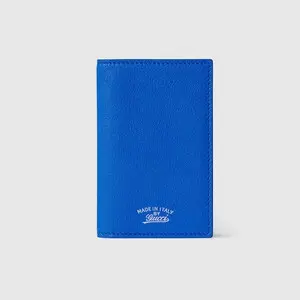 Gucci Card Case With Metal Tag - Blue
