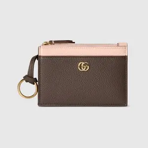 Gucci Gg Marmont Card Case - Brown