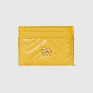 Gucci Gg Marmont Card Case - Yellow
