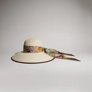 Gucci Straw Hat With Eather Detai, Size
