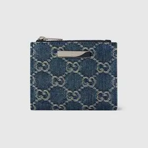 Gucci Small Wallet With Plaque - Blue