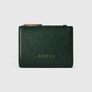 Gucci Bi-color Gg Marmont Small Wallet - Green