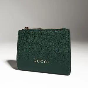 Gucci Bi-color Gg Marmont Small Wallet - Green