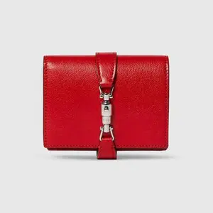 Gucci Small Wallet With Plaque - Red