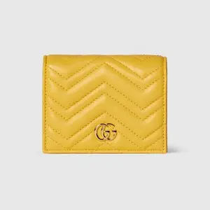 Gucci Bi-color Gg Marmont Small Wallet - Yellow