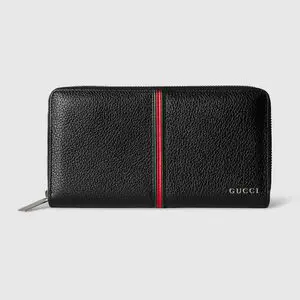 Gucci Gg Emblem Long Wallet - Black