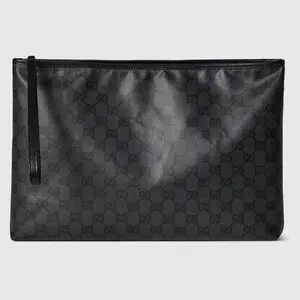 Gucci Large Gg Emblem Briefcase - Black