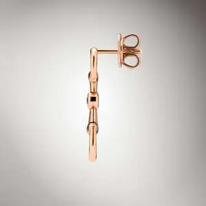 Gucci Interlocking G Earrings In 18k Rose
