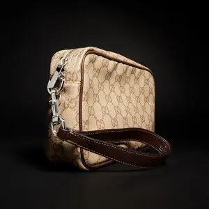 Gucci Gg Emblem Small Business Case - Beige