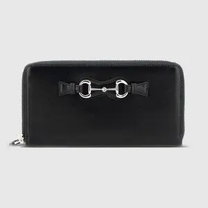 Gucci Gg Marmont Zip Around Wallet - Black