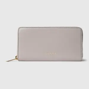 Gucci Gg Marmont Zip Around Wallet - Grey
