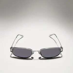 Gucci Frameless Oval Sunglasses With Horsebit Detail - Silver