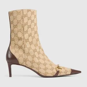 Gucci Horsebit Ankle Boots - Beige