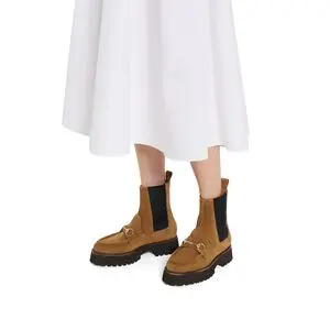 Gucci Ankle Boot With Horsebit - Brown