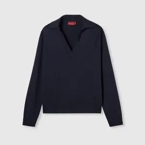 Gucci Poo Top With Striped Trim, Size - Blue