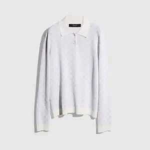 Gucci Gucci Stretch Viscose Polo Top With Striped Trim White