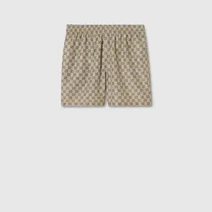 Gucci Gucci Floral Print Polyester Poplin Swim Shorts Beige