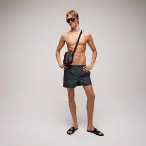 Gucci Floral Print Polyester Poplin Swim Shorts - Black