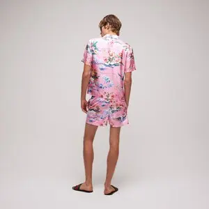 Gucci Floral Print Polyester Poplin Swim Shorts - Pink