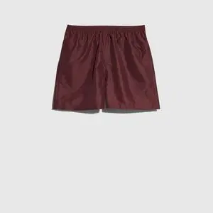 Gucci Gg Print Nylon Swim Short, Size Red